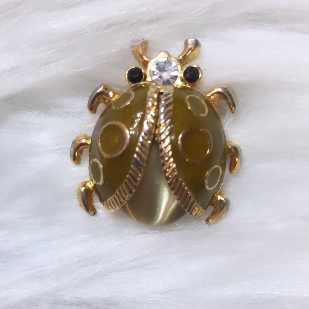 Vintage Ladybug Pin Gem